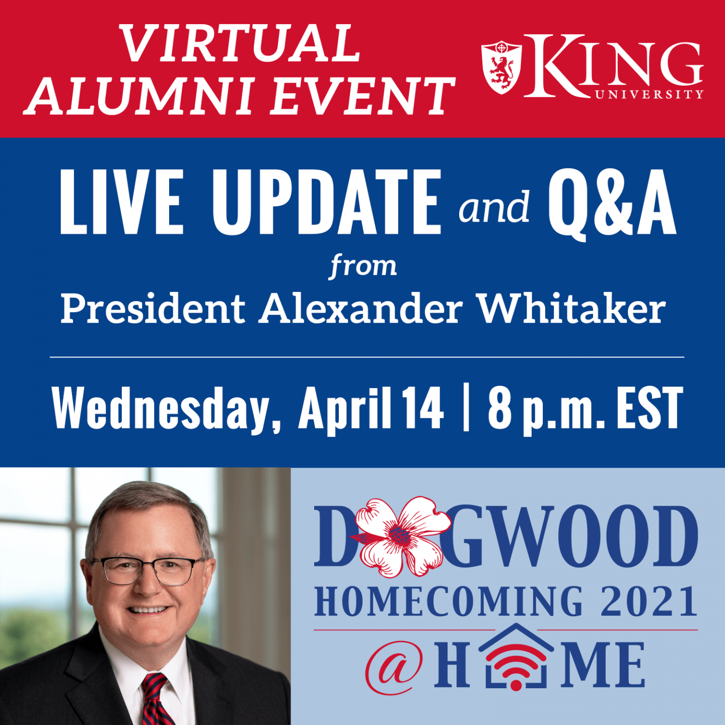 Live Update and Q&A with President Alexander Whitaker | King University