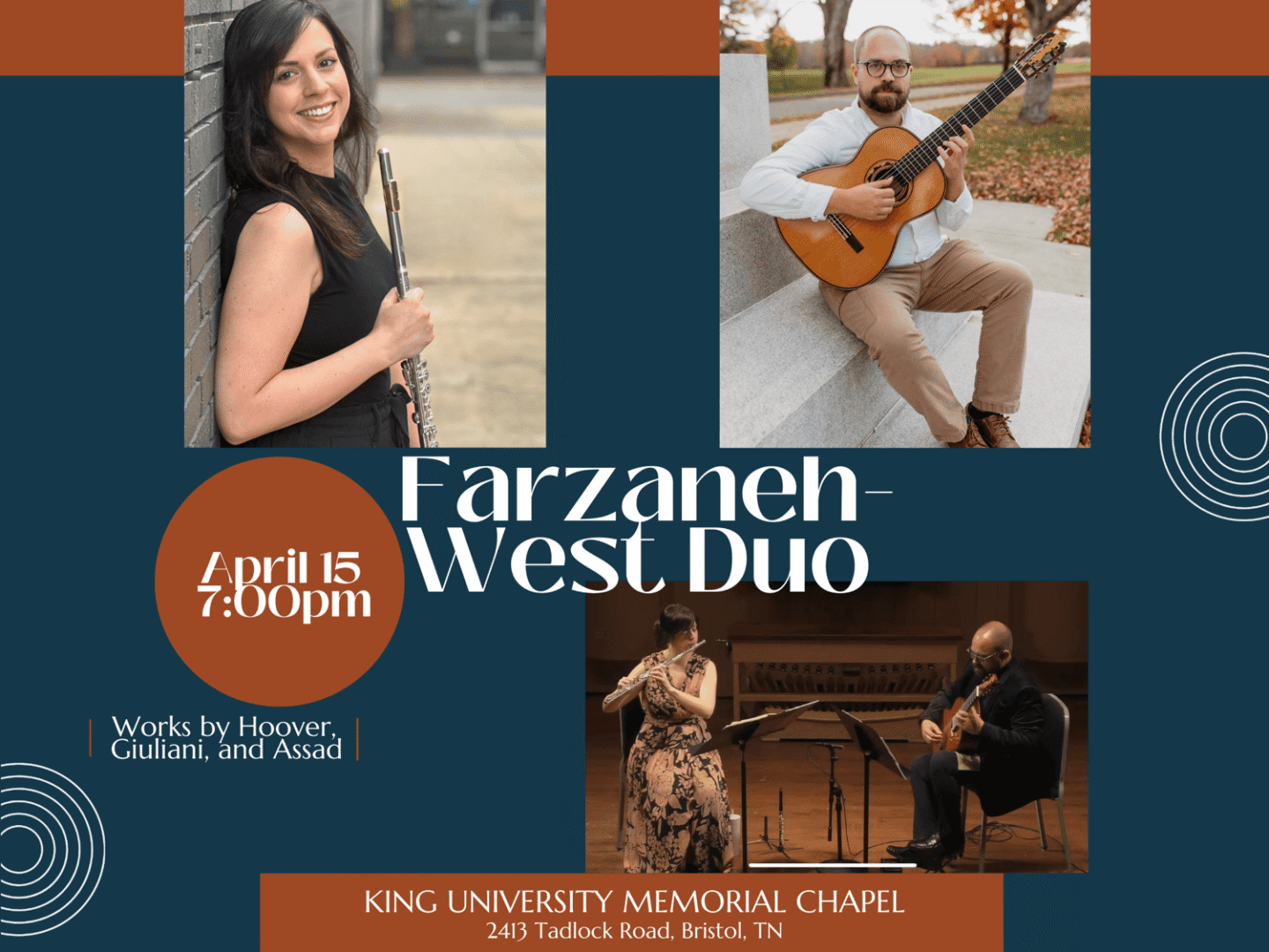 Chamber Music Concert Featuring the Farzaneh-West Duo | King University